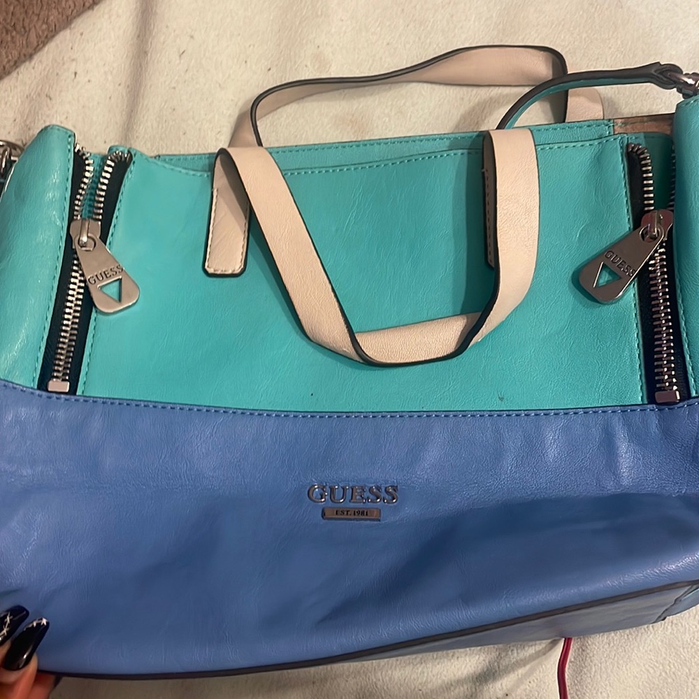 Mint Green And Baby Blue Guess Bag - Gem